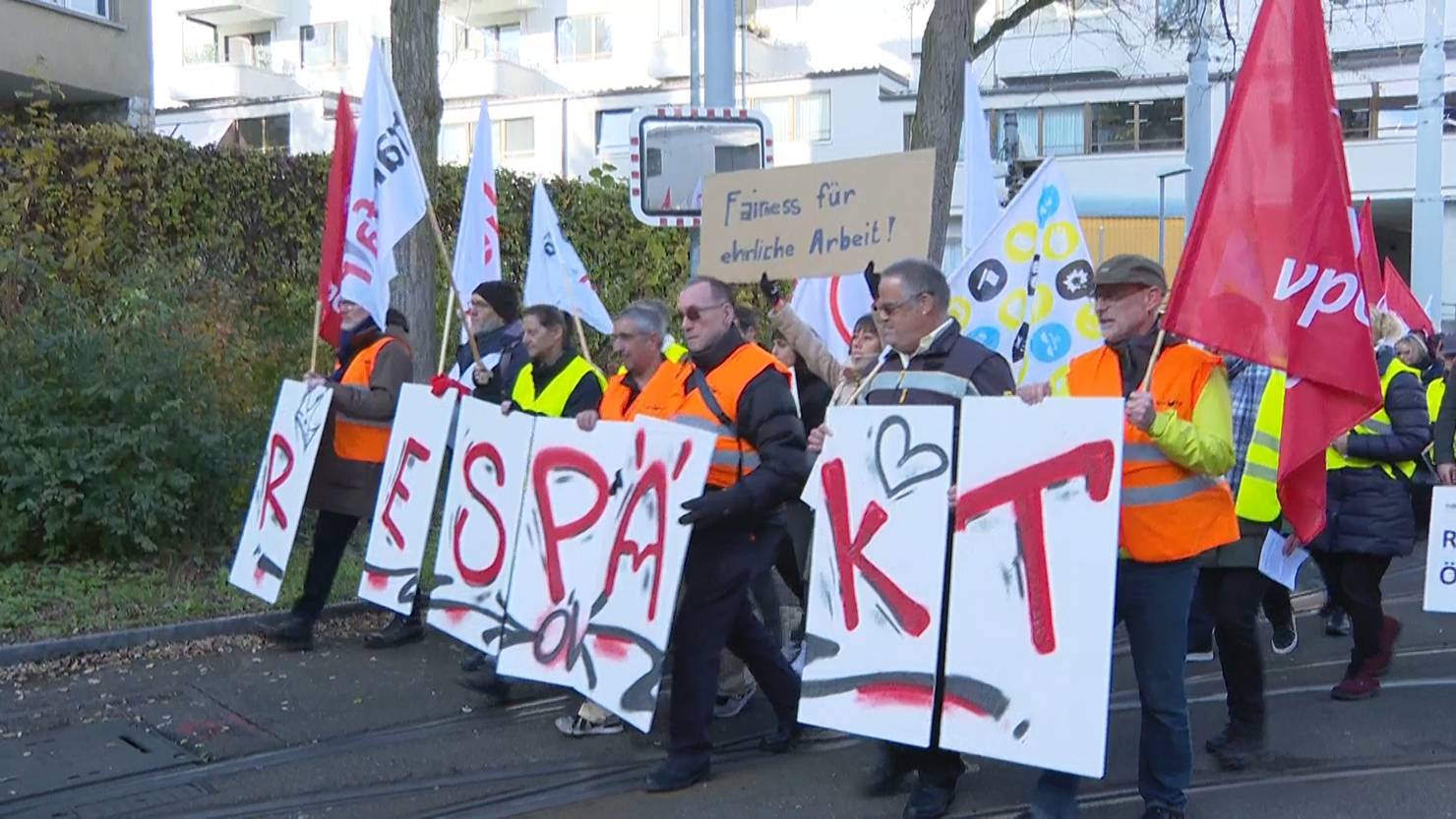 GAV geschreddert: ÖV-Personal demonstriert in Zürich für mehr Respekt ...