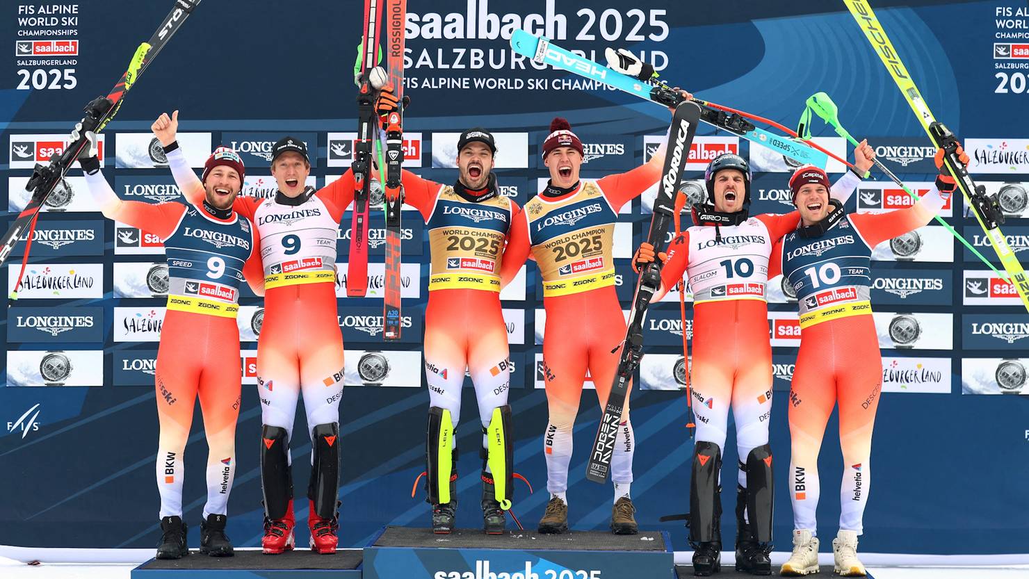 Das sagen die Schweizer Ski-Helden zum WM-Dreifachsieg in der Team-Kombination | Tele1